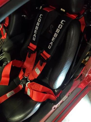 Mustang Corbeau 5 Point Camlock Harness - Red - LMR