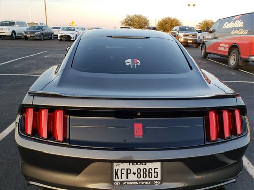 Mustang Rear Deck Lid Hole Covers - Gloss Black (15-20)