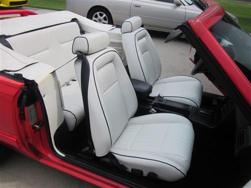 TMI Mustang Sport Seat Upholstery - White Vinyl (1992) Special Edition ...
