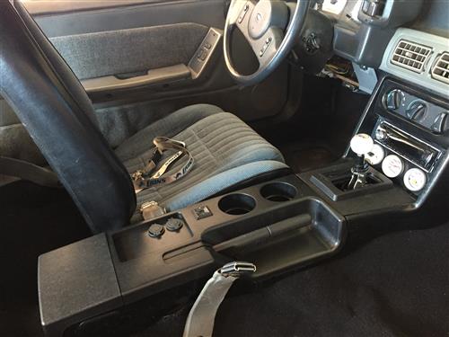 Fox Body Cup Holder Console Panel - Black | 1987-93 Mustang