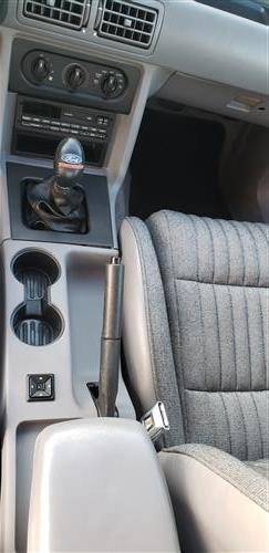 Fox Body Cup Holder Center Console Panel - Gray | 1987-93 Mustang