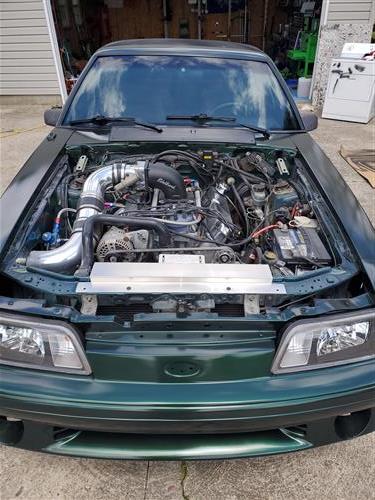 UPR Mustang Large Radiator Cover Satin (79-93) 1056-04