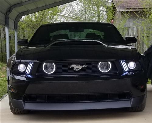 Mustang S550 Style Headlight Kit - Gloss Black (10-12) K2-LHP-MST10JM-RS