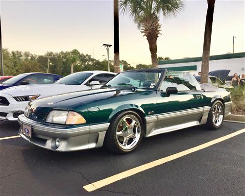 Mustang Staggered Pony Wheel & Tire Kit - 17x8/10 - Chrome (79-93 ...