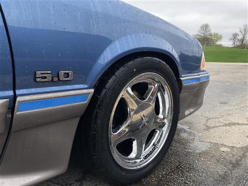 Mustang Staggered Pony Wheel & Tire Kit - 17x8/9 - Chrome (79-93) Nitto ...